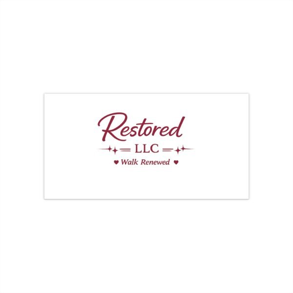Restored LLC Bumper Sticker – “Walk Renewed” Logo Decal – Restored LLC.